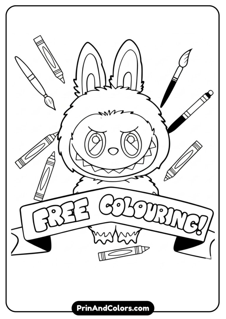 Labubu Coloring Pages – Fun, Creative, and Free to Print