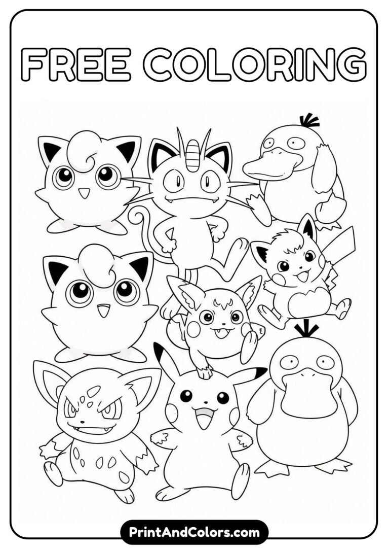 Free Pokémon Coloring Pages – Print & Color Your Favorites
