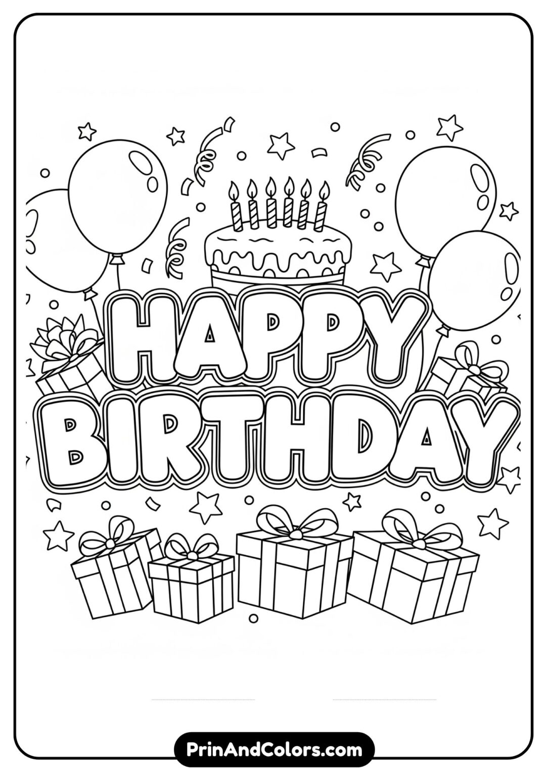 Happy Birthday Coloring Pages – Free Printable Fun for All Ages