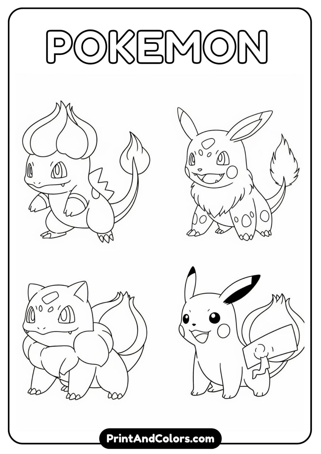 Free Pokémon Coloring Pages – Print & Color Your Favorites