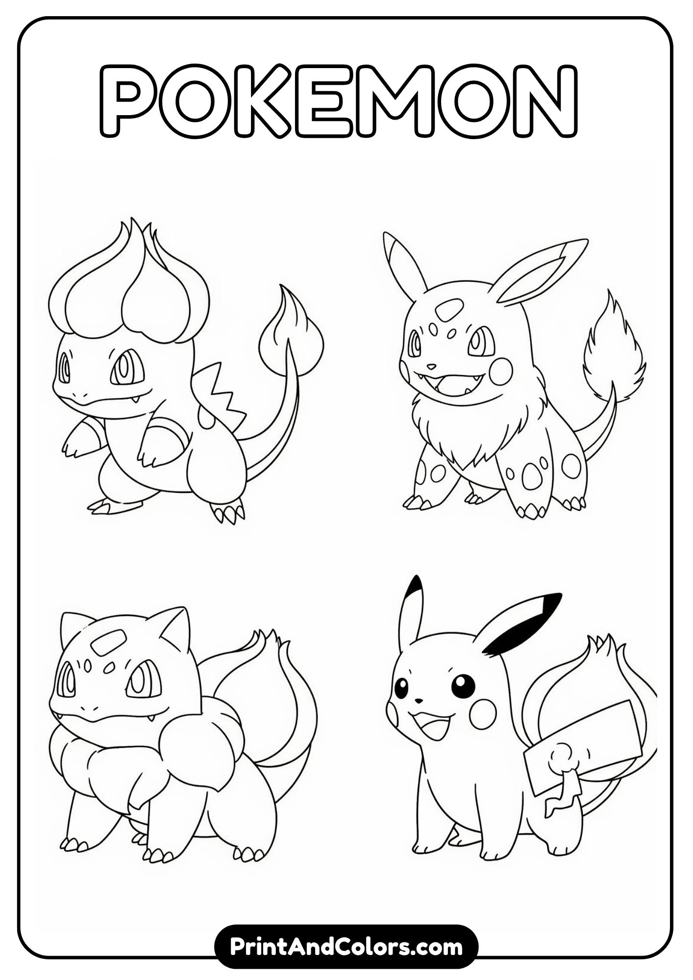 Free Pokémon Coloring Pages – Print & Color Your Favorites