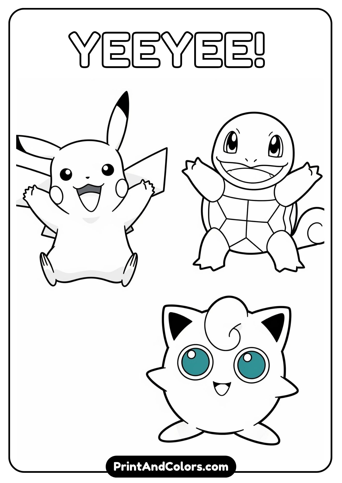 Free Pokémon Coloring Pages – Print & Color Your Favorites