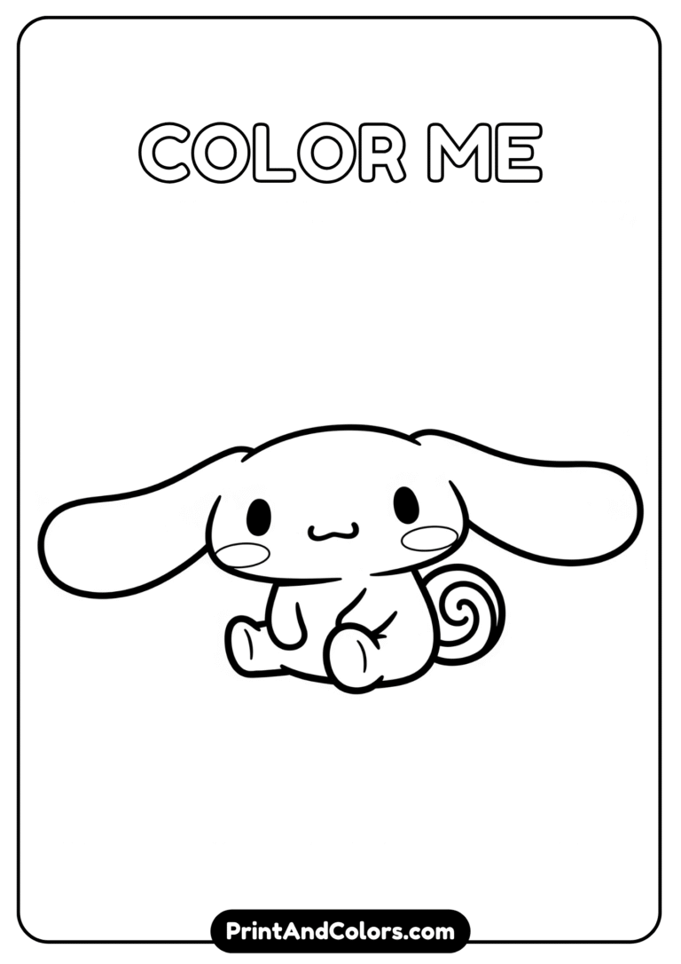 Free Cinnamoroll Coloring Pages – Cute Printable Designs