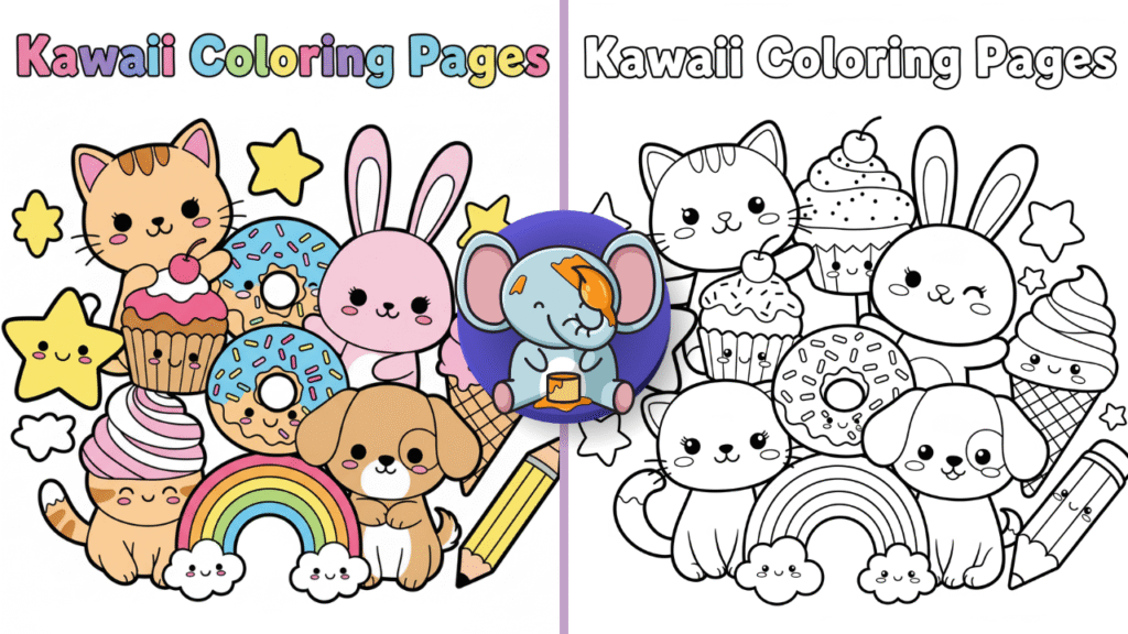 Cute Kawaii Coloring Pages Online | 75+ Free Printable PDF